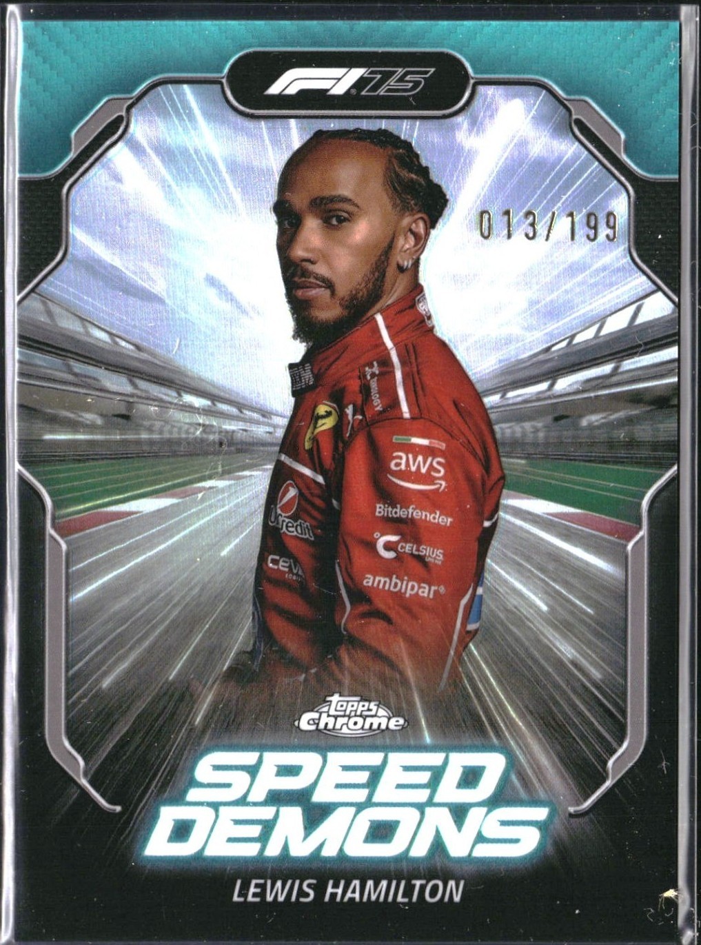 2025 Topps Chrome Formula 1 - Speed Demons Lewis Hamilton #SD-2 Aqua ...