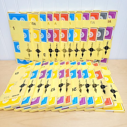 Vintage ACBL Duplicate Contract Bridge Boards w/ Cards Tournament Set ...