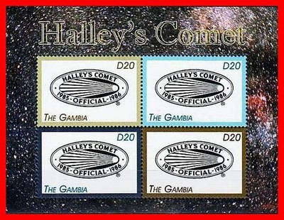 ASTRONOMY & SPACE // HALLEY´S COMET M/S of 4 MNH ** neuf unmounted | eBay