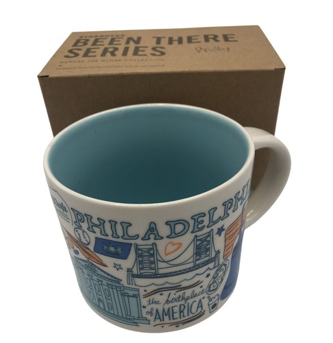 Starbucks Been There Series Philadelphia Mug 14oz Ceramic Blue Interior ...