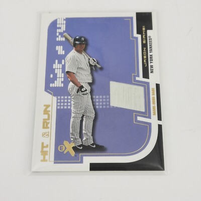 2002 Fleer EX Hit N Run Jason Giambi Game Used Base New York Yankees | eBay