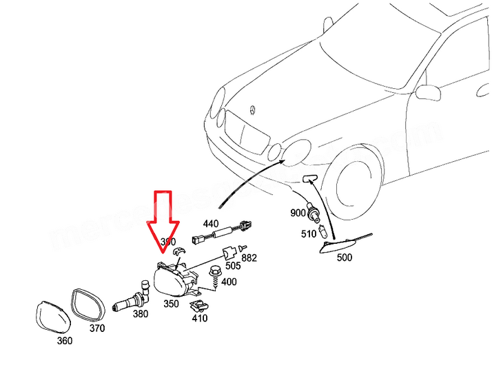 Mercedes-Benz W211 Right Front Fog Light A2118200656 for sale online | eBay