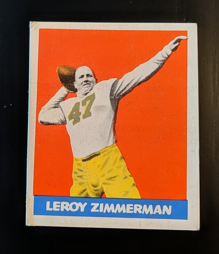1948 Leaf #32 LEROY ROY ZIMMERMAN Rookie RC -- Eagles, Lions, Steagles ...