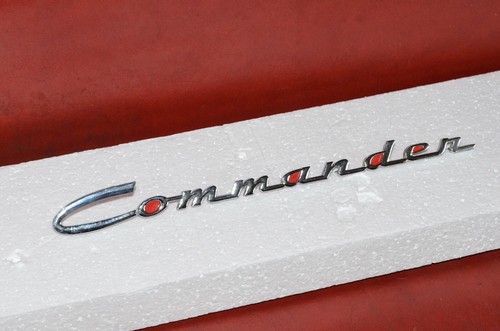 NOS Studebaker Commander Fender Trim Emblem Script Logo 11" Long Chrome ...