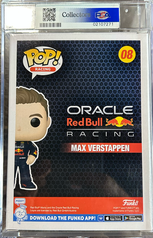 Max Verstappen Formula 1 Oracle Red Bull Racing 08 Funko Pop! PSA 10 ...
