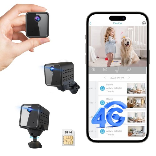 2K Cellular Security Camera, No WiFi Camera SIM Card Included, Not ...