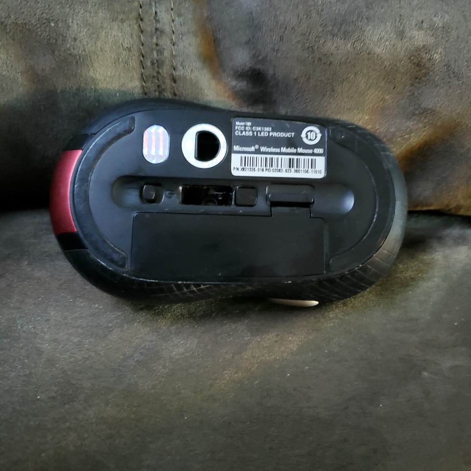 Microsoft Wireless Mobile Mouse 4000 Graphite D5D-00001 Model 1383 No ...