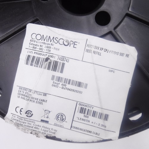 500' Commscope F677TSVV XP CPJ REEL Communication Cable 18AWG 7455743 ...