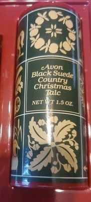 Avon Black Suede Talc Body Powder 1.5 Oz NOS VINTAGE 1982 Christmas ...