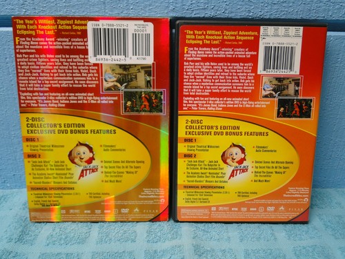 The Incredibles 2 Disc Collector's Edition Widescreen DVD -EXTRA DVDs ...