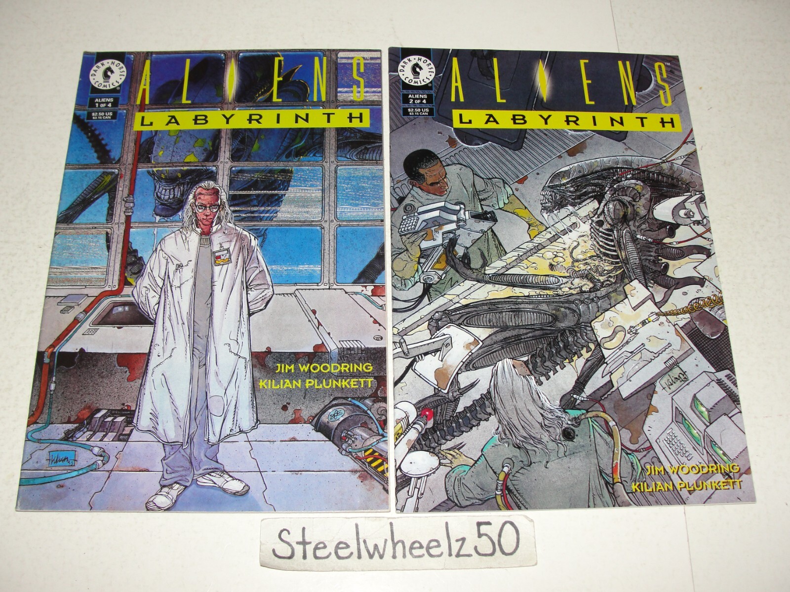 Aliens Labyrinth #1 & 2 Comic Lot Dark Horse 1993 Jim Woodring Kilian ...