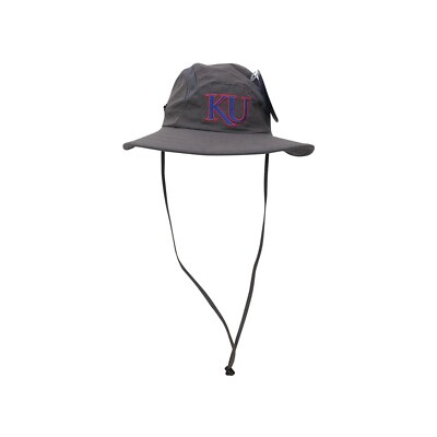 Kansas Jayhawks NCAA Adidas Team Logo Grey Safari Bucket Hat | eBay