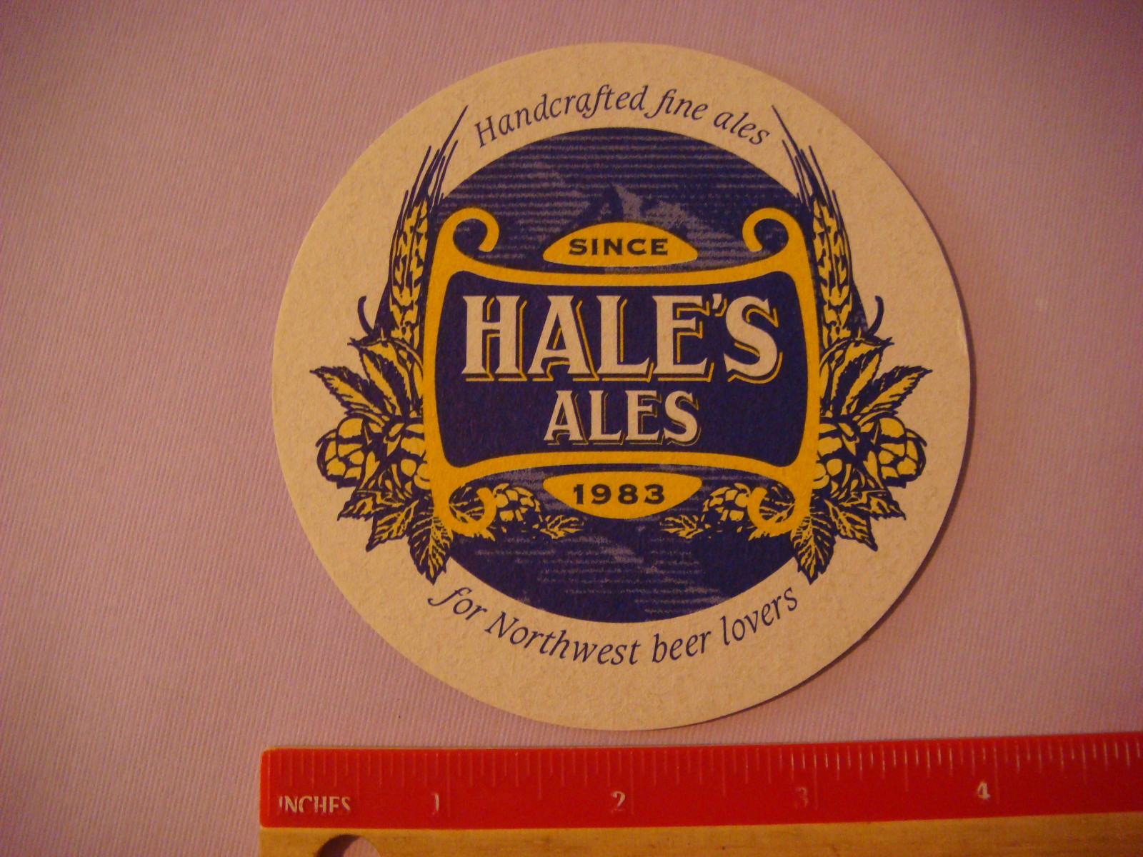 Beer Bar Coaster ^ Handcrafted HALE'S ALES #1 WASHINGTON ** Open From ...