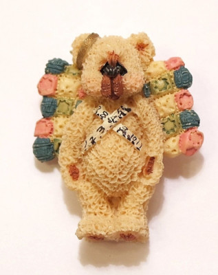 Sad Looking Angel Bear Poofy Quilt Wings Measuring Tape Harness Brooch ...