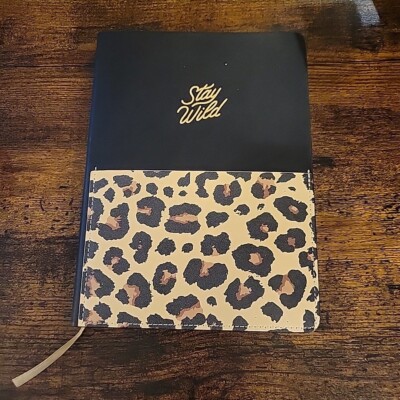 Journal with Pocket 120 Sheets 8" X 6 " Soft Cover - Leopard Print Stay ...