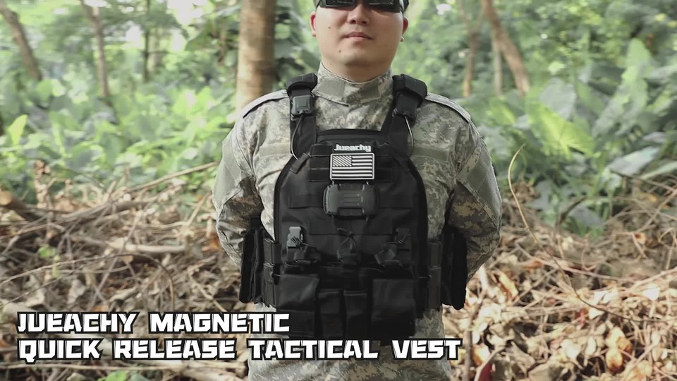 Body Tactical Vest Front Back Magnetic Carrier Adjustable Tactical Vest ...