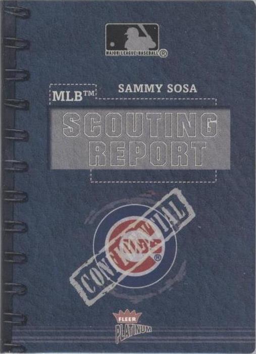 2003 Fleer Platinum - Mlb Scouting Report Sammy Sosa Materials /250 ...