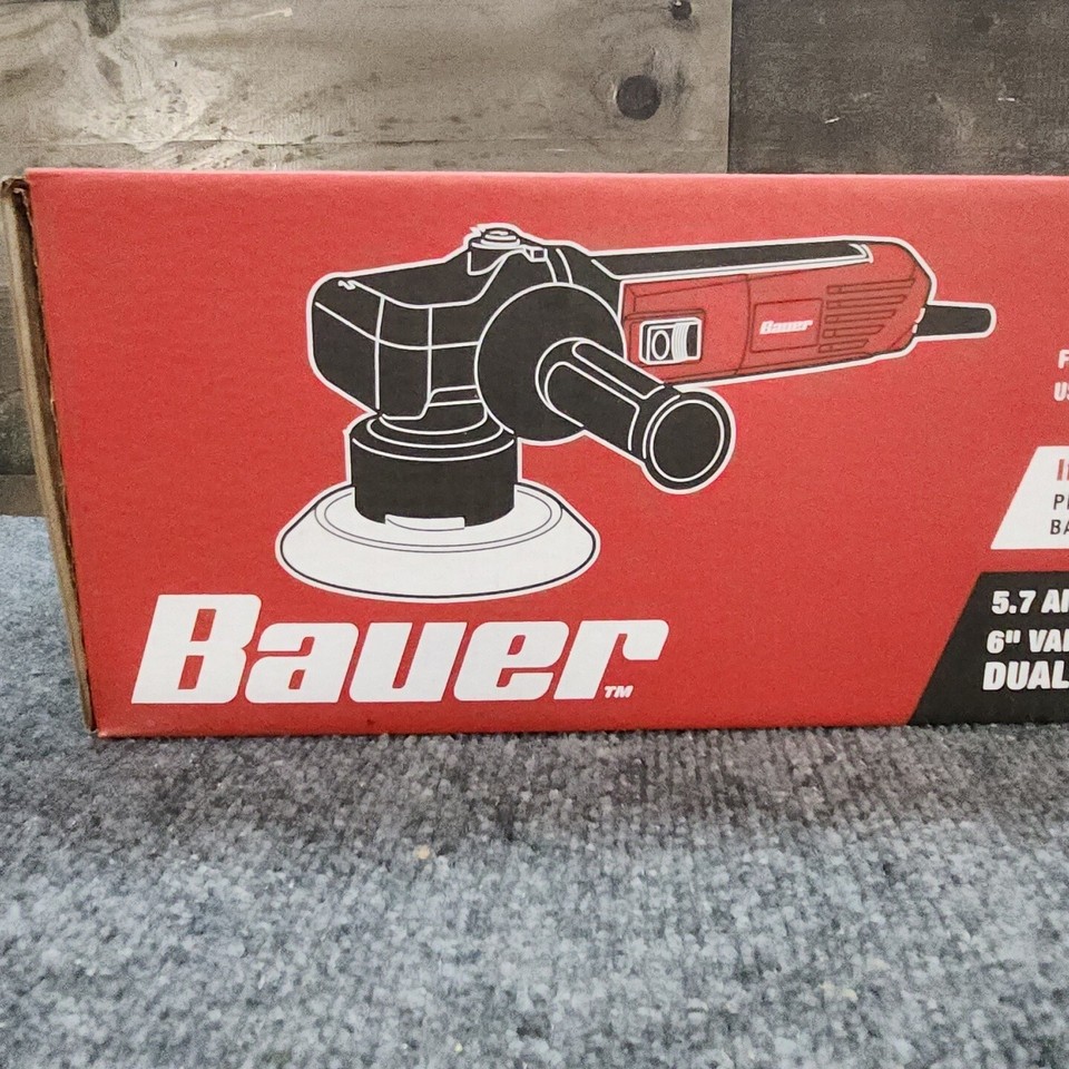 Bauer 5.7 AMP 6" Polisher Car Buffer Dual Orbital Sander Detail Paint ...