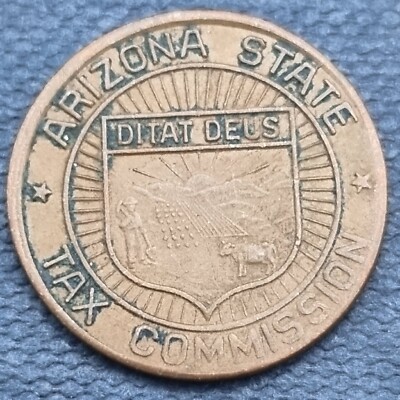 Arizona State Tax Commission Sales Tax Token Correct Change For 1 Mill ...