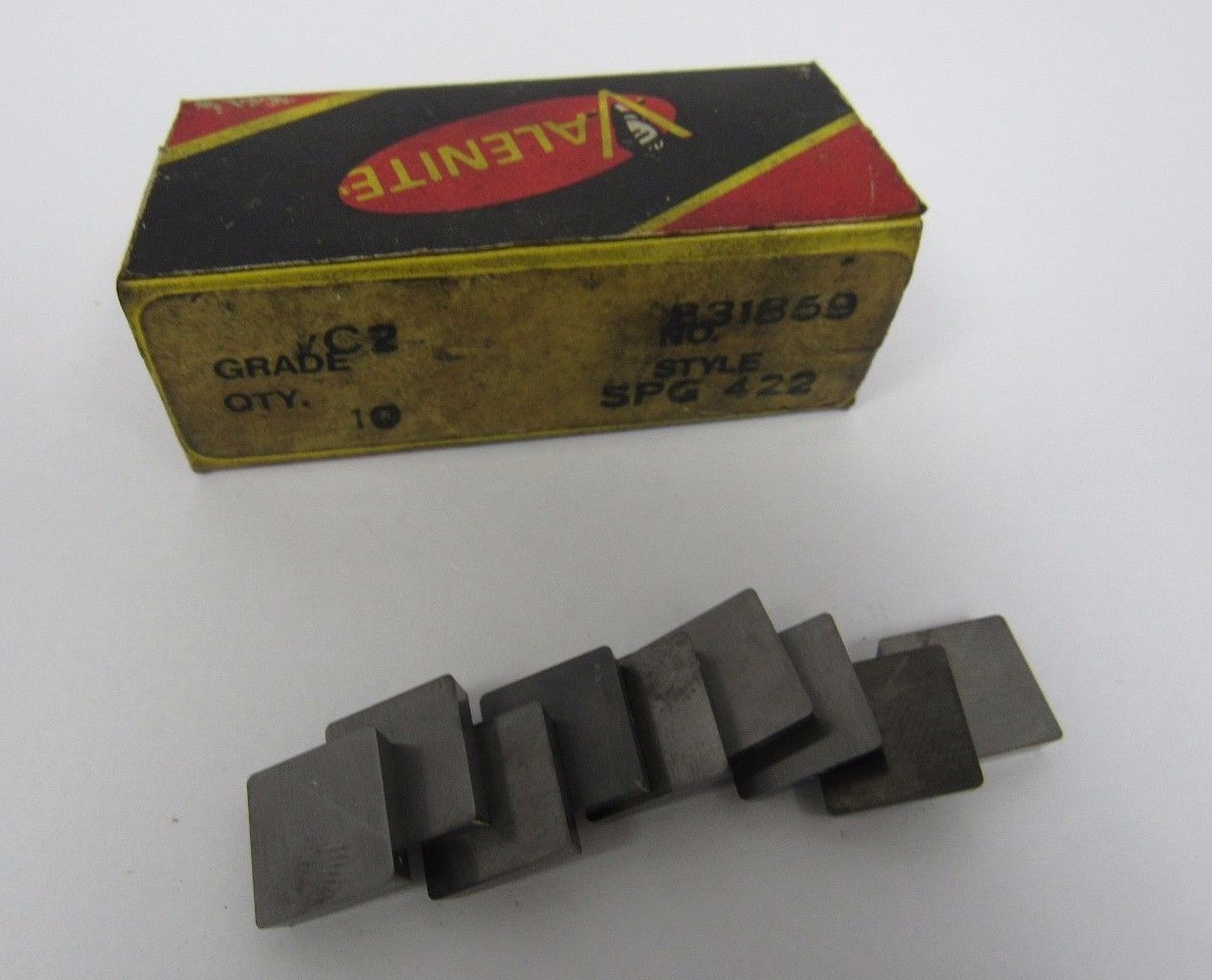 VALENITE 831859 GRADE VC2 STYLE SPG 442 CARBIDE INSERTS * 9 PCS * | eBay