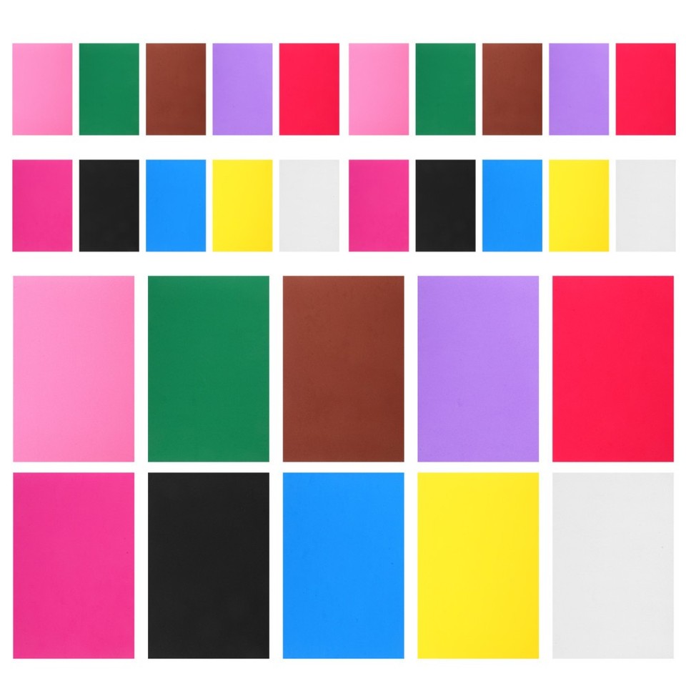 50 Pcs Diy Sponge Paper Coloured Craft Colorful Papers Colored for ...