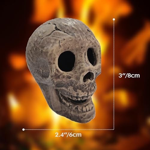 Ceramic Human Skull Fire Log Fireproof Skull logs for fire 6 Black | eBay