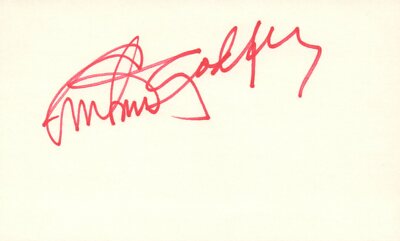 Arthur Godfrey Broadcaster Entertainer 1978 TV Autographed Signed Index ...