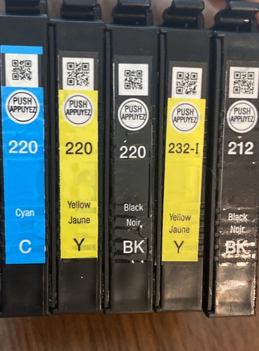 5 EPSON Empty Assorted Ink Cartridges - 220/231-I/212 | eBay