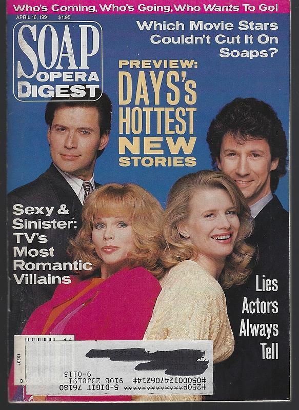 Soap Opera Digest April 16, 1991 Days Lives Hottest Stories Michael ...