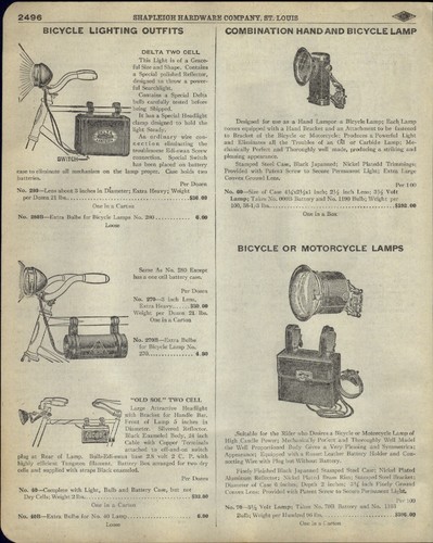 1918 PAPER AD Delta Bicycle Light Old Sol Motorcycle Lamp Flashlight ...