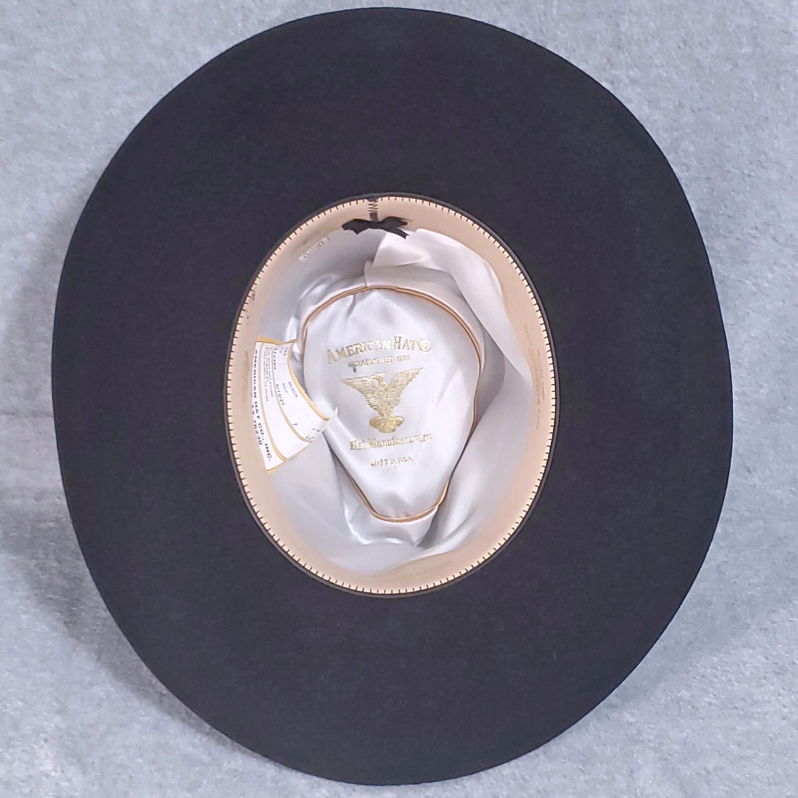 AMERICAN HAT COMPANY BLACK 10X COWBOY TYCOON/GAMBLER CREASE NWOB 7 LO ...