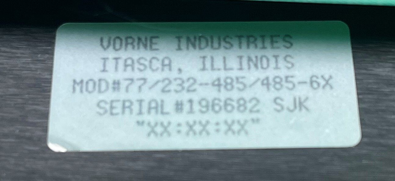 Pair of Vorne Industries Time Display Boards 77/232-485 | eBay