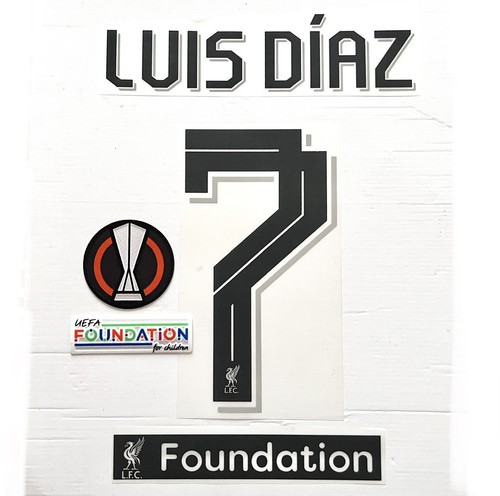 Luis Diaz #7 Europa League patch football Away name print + number ...
