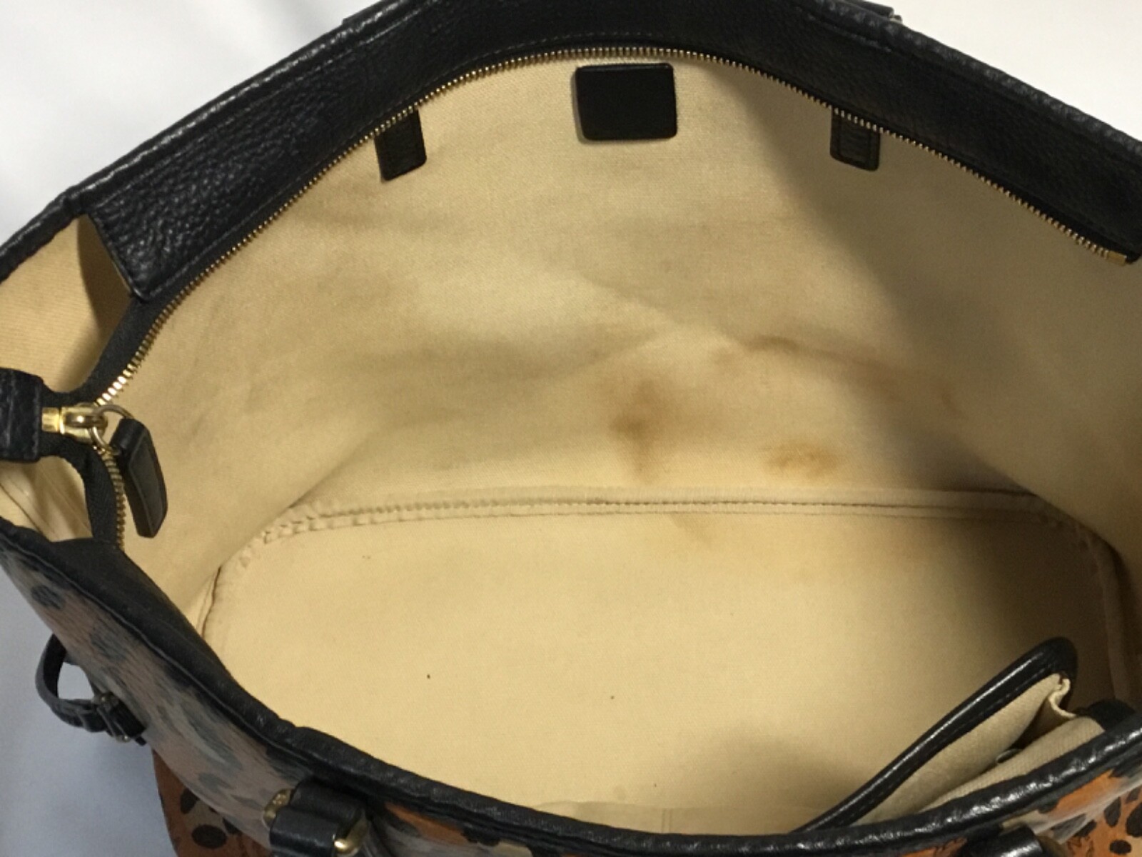 MCM Visetos Leopard Aren Medium Shopper Tote | eBay