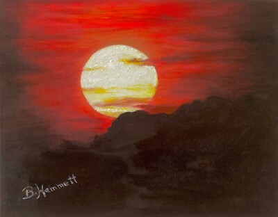 original oil painting landscape signed realism sunset sold by artist | eBay