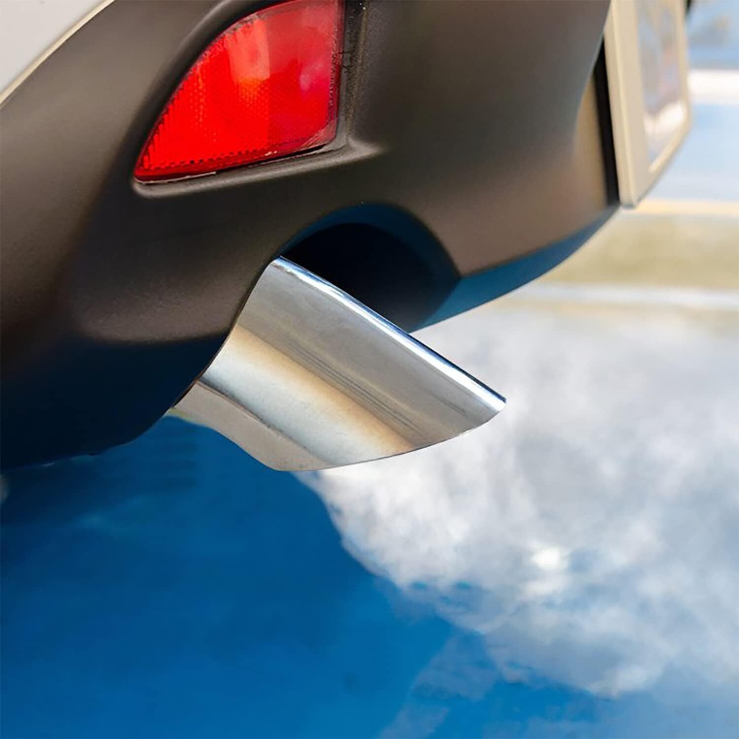 Chrome Tail Pipe 70mm Exhaust Trim Car Curved Tip Easy Install ...