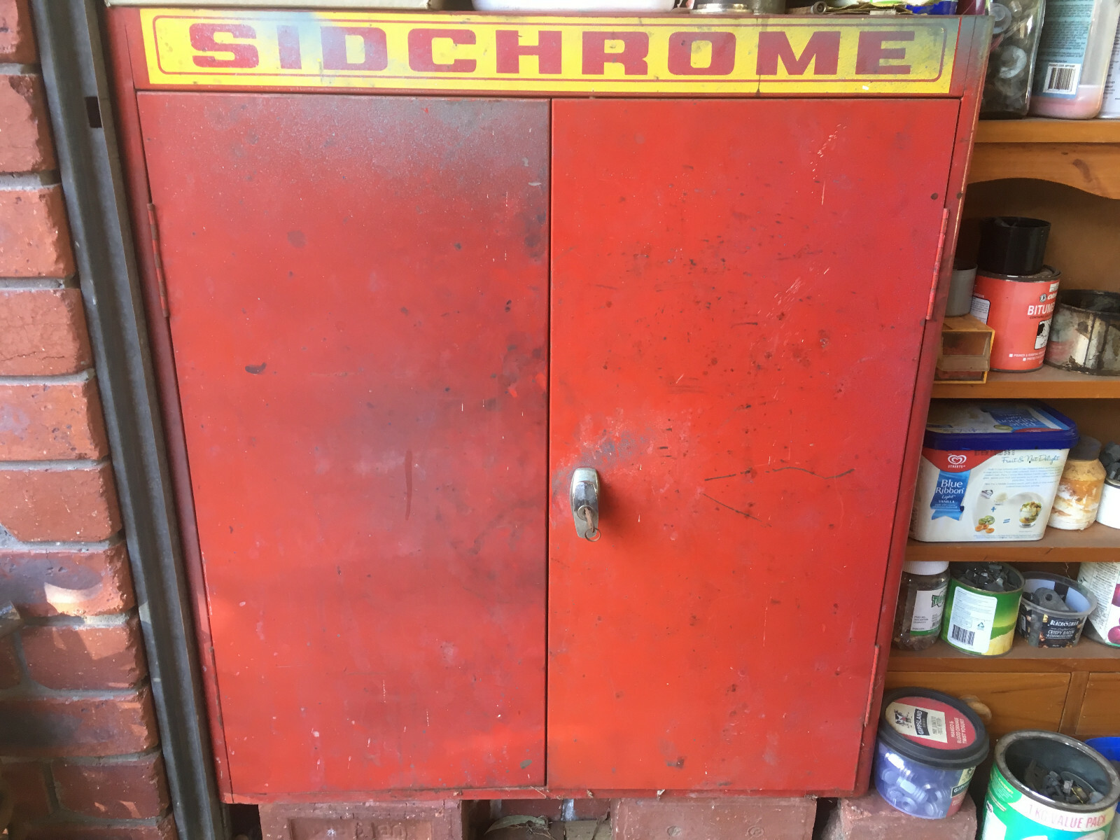 Sidchrome tool chest old has some tools workshop garage vintage car | eBay Australia