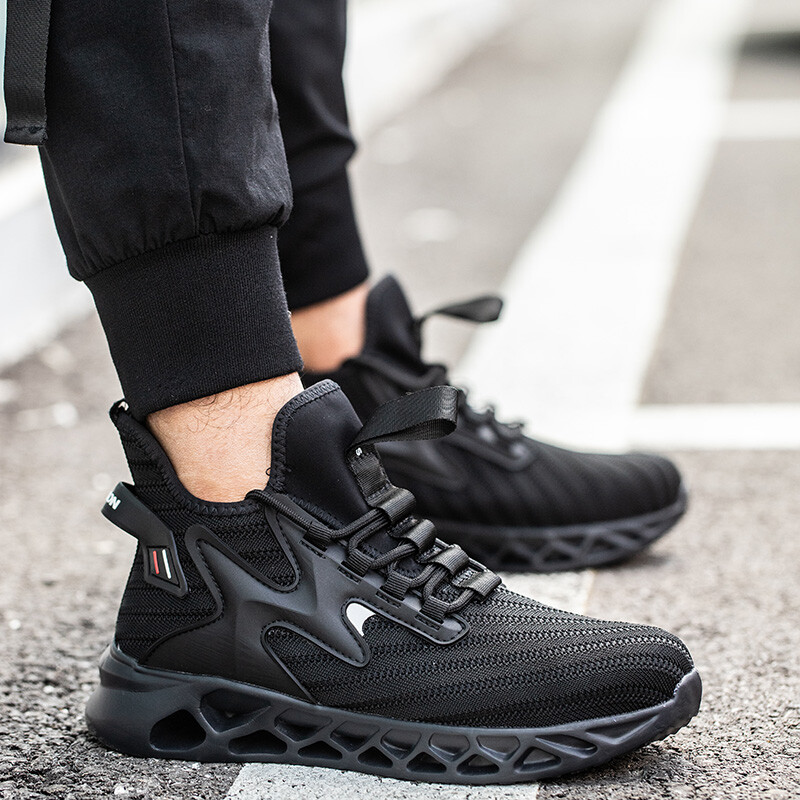 Mens' Sneakers Safety Work Shoes Steel Toe Anti-smash Boots ...