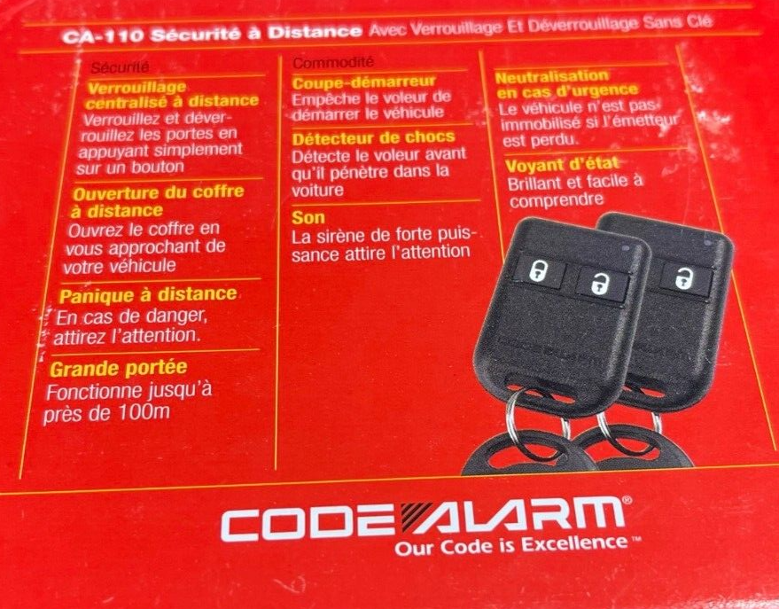 CODE ALARM CA-110 CAR ALARM REMOTE SECURITY WITH KEYLESS ENTRY NEW | eBay