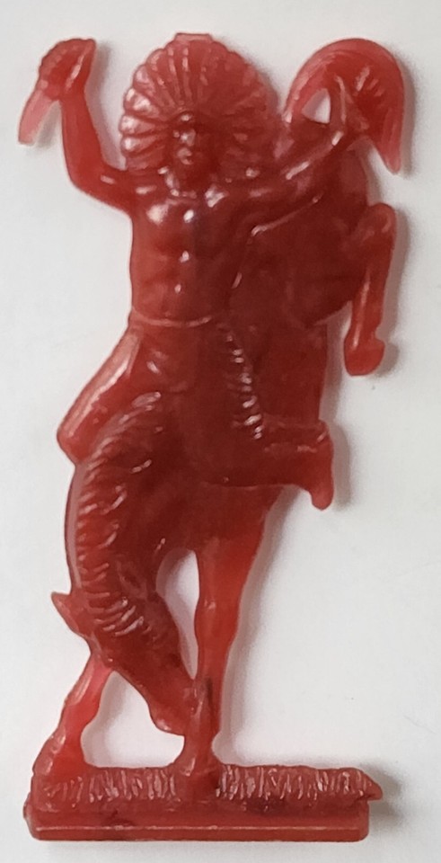 1949 Premium Cracker Jack Prize Toy Man on a Horse Raised Knife Stand ...