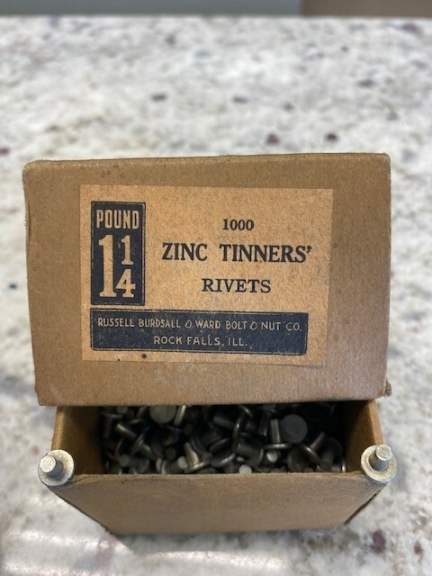 Tinners Rivets- 3/32" X 5/16" zinc coated steel 1-1/4 lb. Anchor or ...