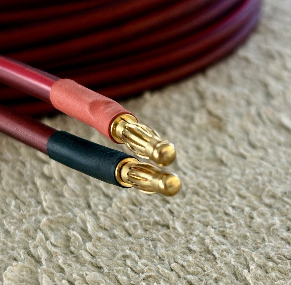 Micca 14 Gauge AWG Pure Copper Speaker Wire Cable, Gold Plated Banana ...
