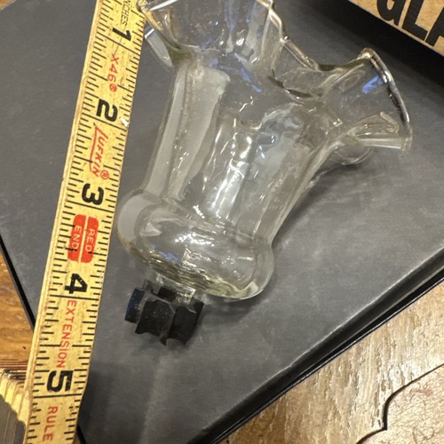 Hand Blown Crystal Glass Votive Cups Clear Flared Tulip Ruffled | eBay