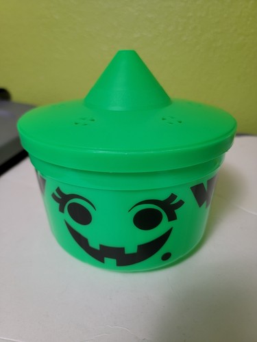 Vtg 1986 McDonald's Green Witch & Spider Halloween Bucket Happy Meal ...