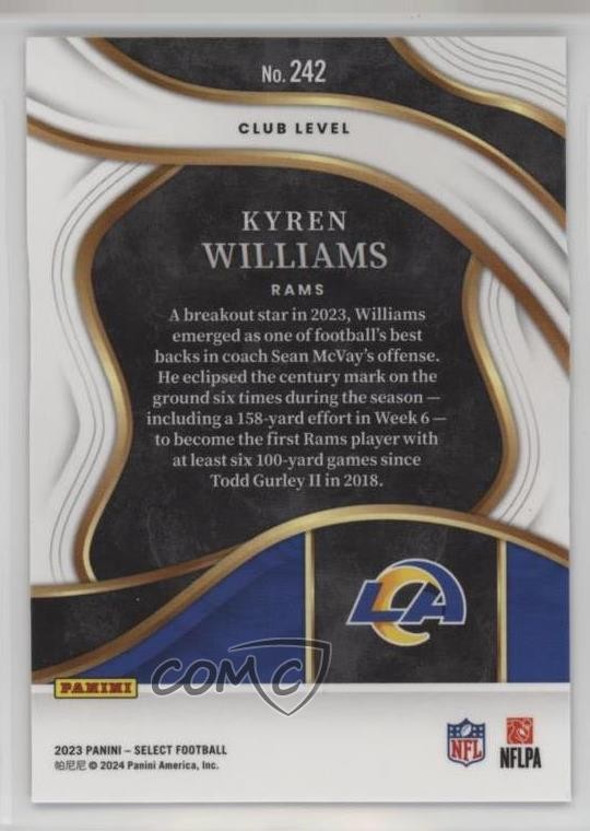 2023 Panini Select Club Level Kyren Williams #242 | eBay