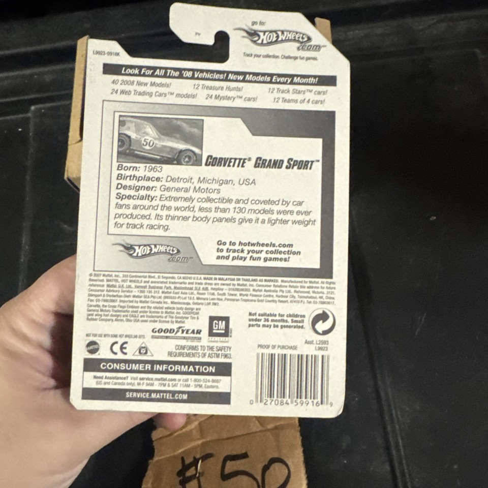 2008 Hot Wheels New Models Corvette Grand Sport #8 Red | eBay