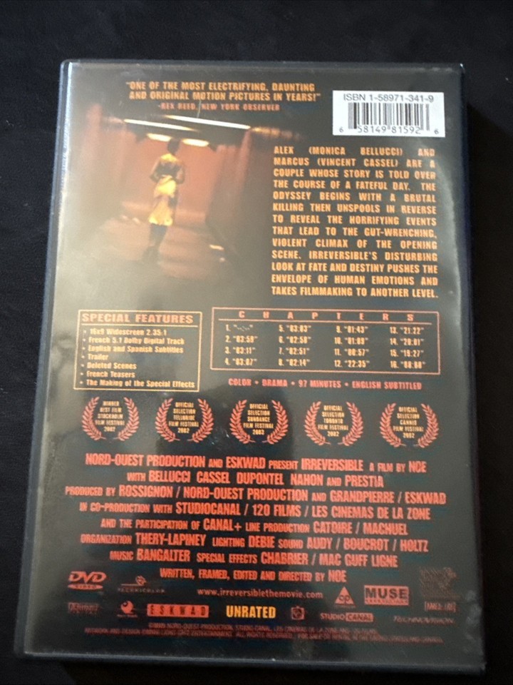 Irreversible (DVD, 2002) GOOD— TESTED 658149815926| eBay