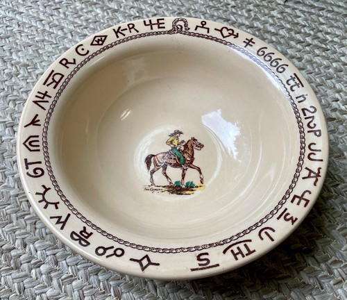 WALLACE China Westward Ho Rodeo Pattern 9-Inch Round Serving Bowl | eBay