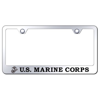 Mirrored License Plate Frame w/Laser Etched U.S.M.C Logo - AUGD8352 | eBay