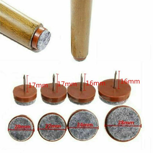 8pcs Table Chair Leg Felt Feet Pad Skid Glide Furniture Nail Protector ...